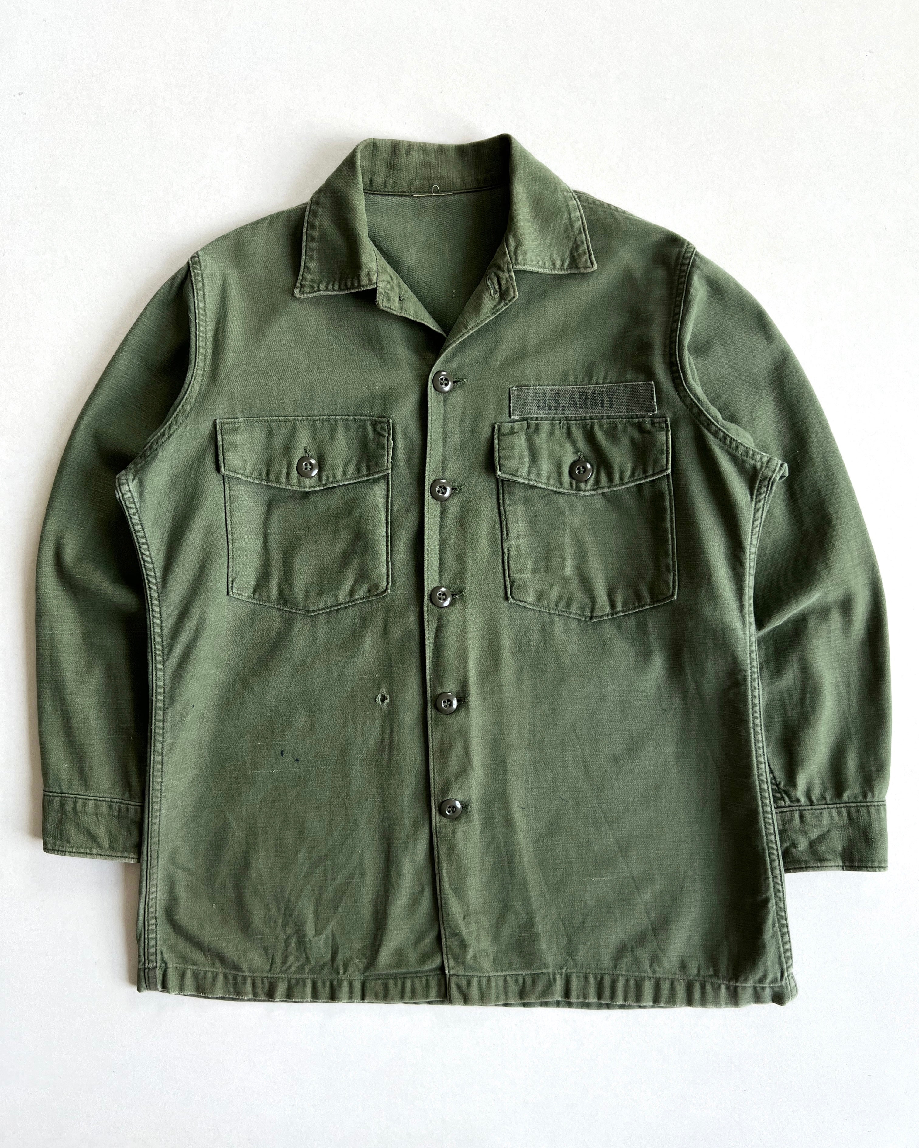 1970S US ARMY OG-107 SATEEN 3RD PATTERN SHIRT (L) – exaghules